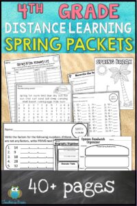 Spring Break Packets for HOME Practice - Teacher's Brain