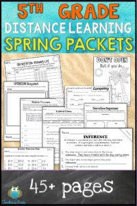 Spring Break Packets for HOME Practice - Teacher's Brain
