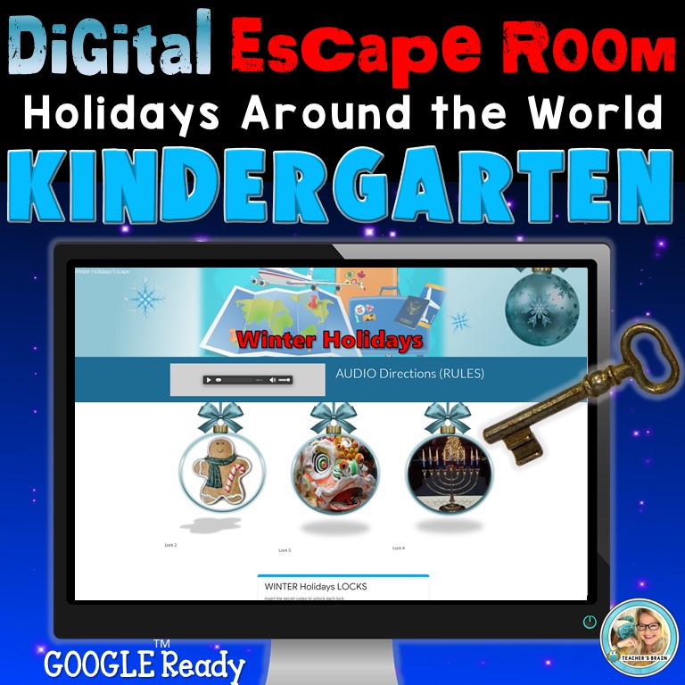 Winter Holidays Around the World Digital Escape™ Room for KINDERGARTEN ...
