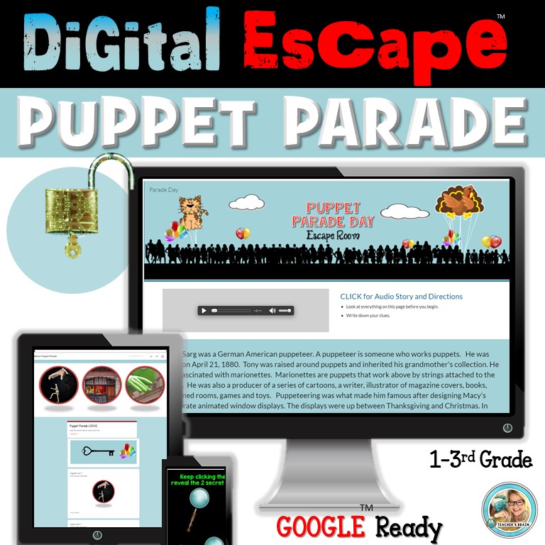 Balloons Over Broadway Digital Escape™ Room Book Companion Activity ...