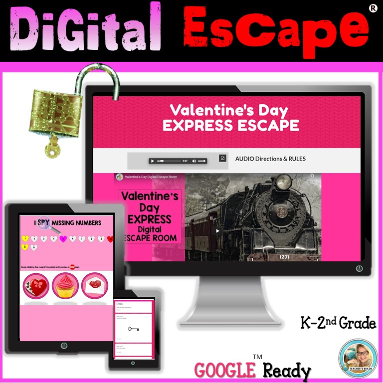 Valentine's Day Digital Escape™ Room - Teacher's Brain