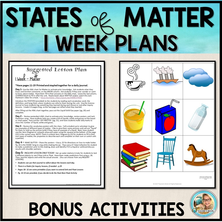 Properties of Matter - Lessons for Kids - Teacher's Brain