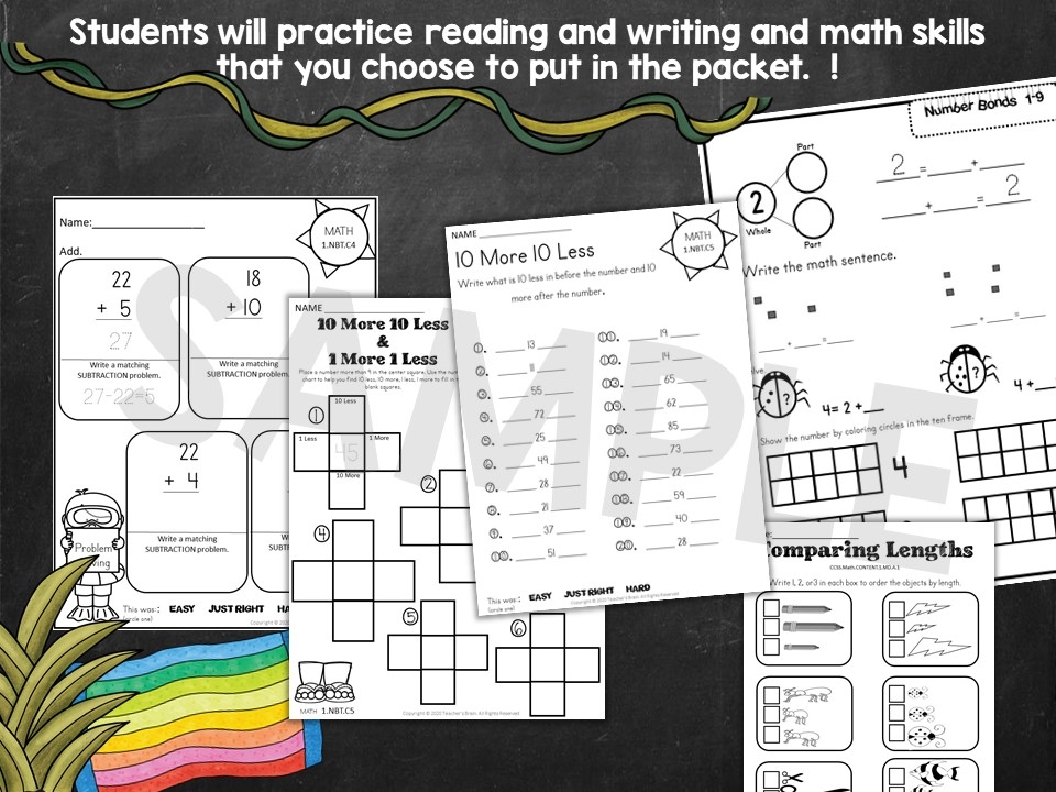 First Grade Summer Packet From 1st Grade To 2nd Teacher s Brain first-grade-summer-packet-from-1st-grade-to-2nd-teacher-s-brain
