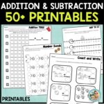Kindergarten Addition and Subtraction Math Worksheets to 10 - Teacher's ...