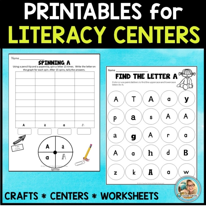 Alphabet Review Worksheets | LETTER A Center Activities - Teacher's Brain