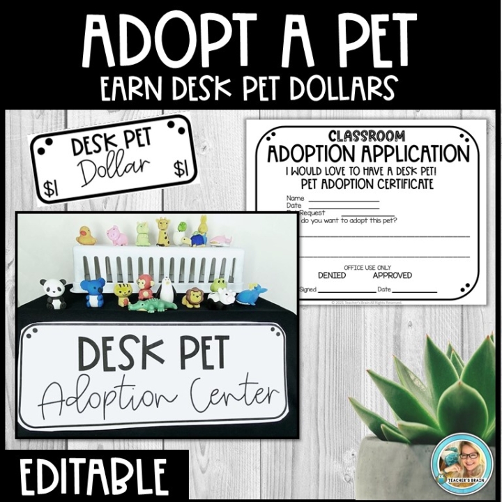 DESK PETS Classroom Management Kit | EDITABLE PowerPoint - Teacher's Brain