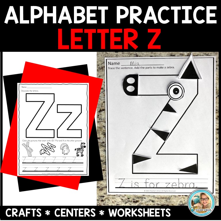 LETTER Z Activities | Crafts & Worksheets for Centers - Teacher's Brain