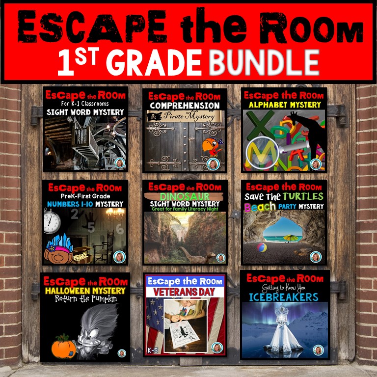 Escape Room BUNDLE for First Grade - Teacher's Brain