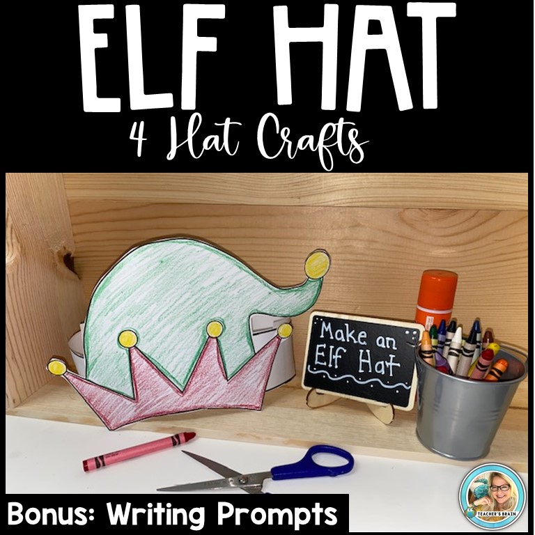 Elf Hat | Headband Craft with Writing - Teacher's Brain