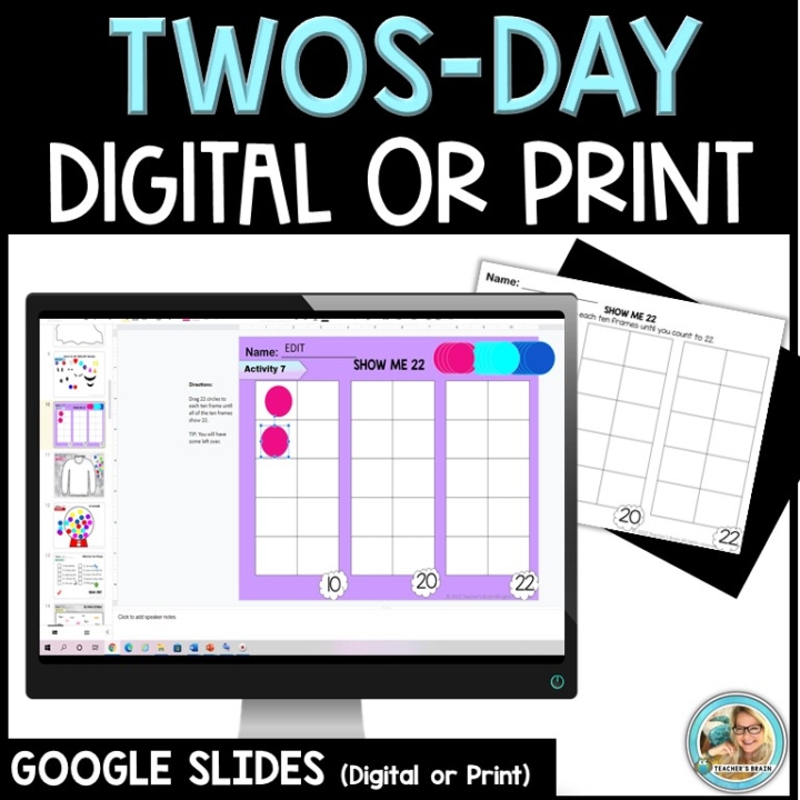 TWOs-Day VIRTUAL | 2s Day | Google Slides PRINT OPTION | TWOSDAY 2022 ...