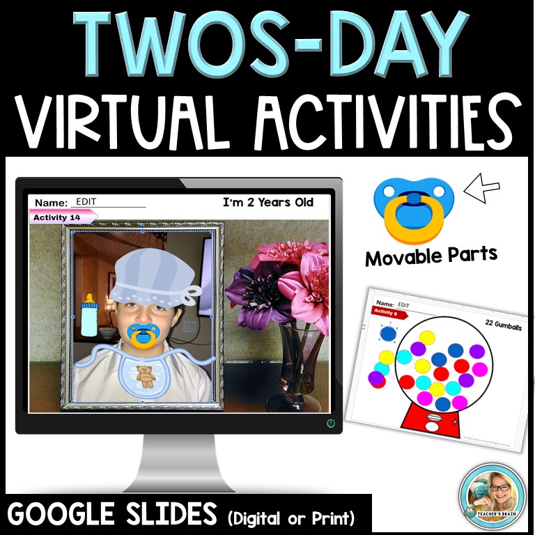 TWOs-Day VIRTUAL | 2s Day | Google Slides PRINT OPTION | TWOSDAY 2022 ...