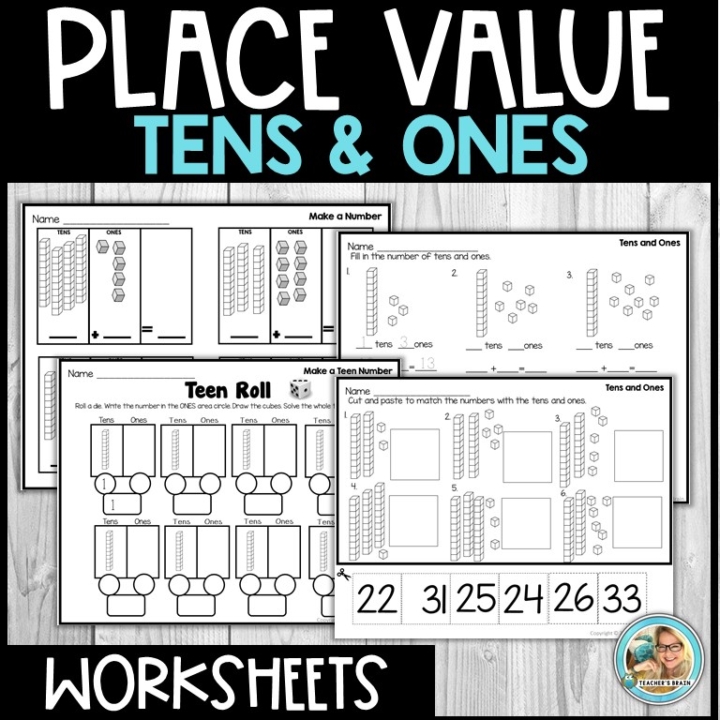 Place Value Worksheets Tens and Ones - Teacher's Brain