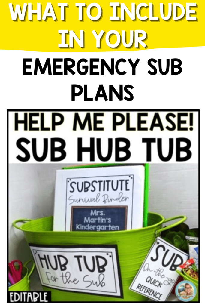 What To Include In Your Emergency Sub Plans - Teacher's Brain