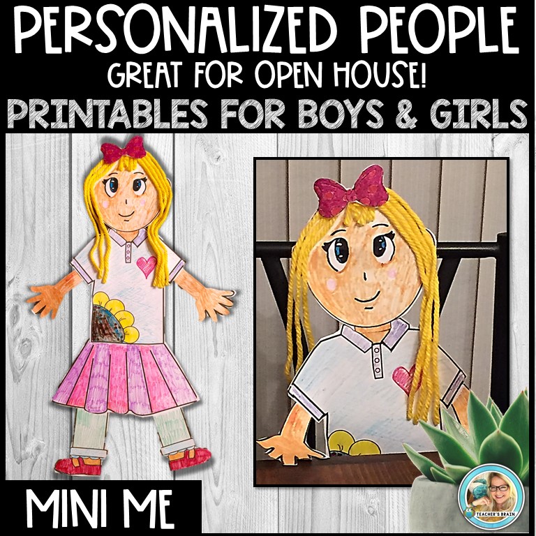 Open House Activity | All About Me | Mini Me People - Teacher's Brain