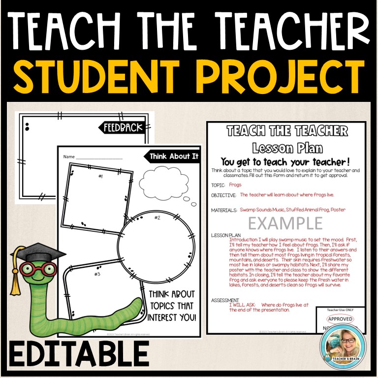 Teach the Teacher EDITABLE | End of the Year Activities - Teacher's Brain