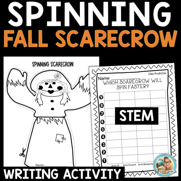 Halloween STEM Spinning Ghost Craft | Scarecrow FALL Activities ...