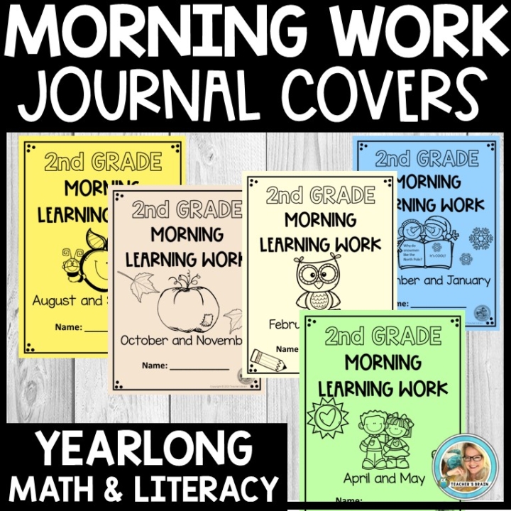 Morning Work Second Grade | 2nd Grade Math and Literacy Journals for ...