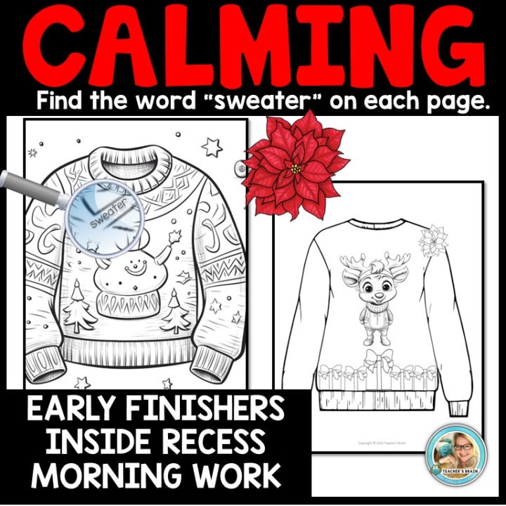 Ugly Christmas Sweater Templates & Coloring Pages | Sheets | Activities ...