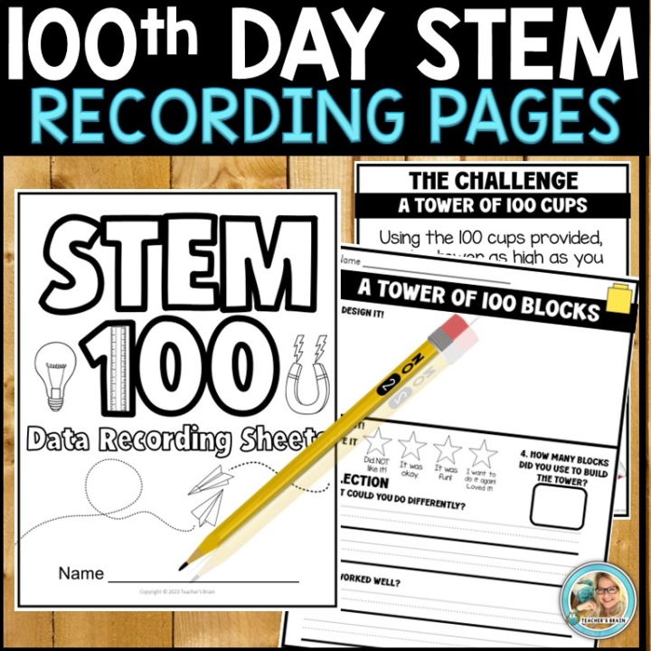 100th Day of School Activities STEM Stations - Teacher's Brain
