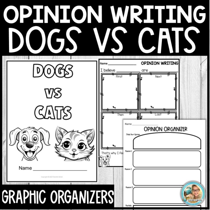 Opinion Writing Dog vs Cat | Graphic Organizers | Prompt - Teacher's Brain