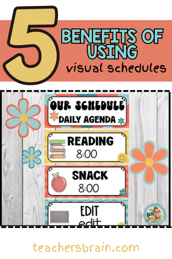 5 Benefits of Using Visual Schedules in Early Elementary - Teacher's Brain