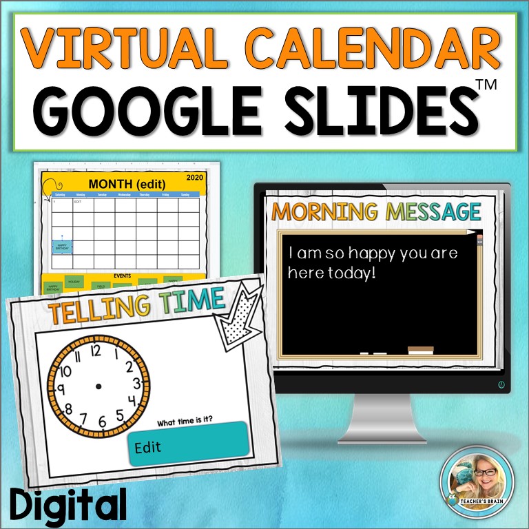 Morning Meeting Google™ Slides - Activities - Calendar Time - EDITABLE ...