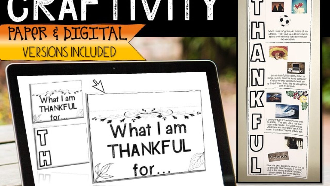 Thanksgiving Google Slides Activity PAPER AND DIGITAL Craftivity ...