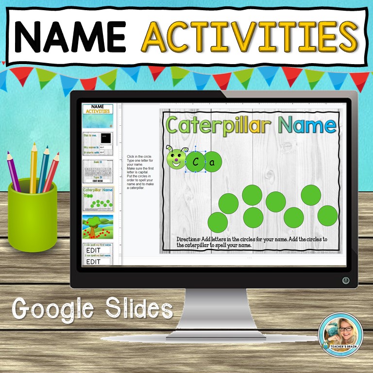 Name Practice Editable | Google Slides - Teacher's Brain