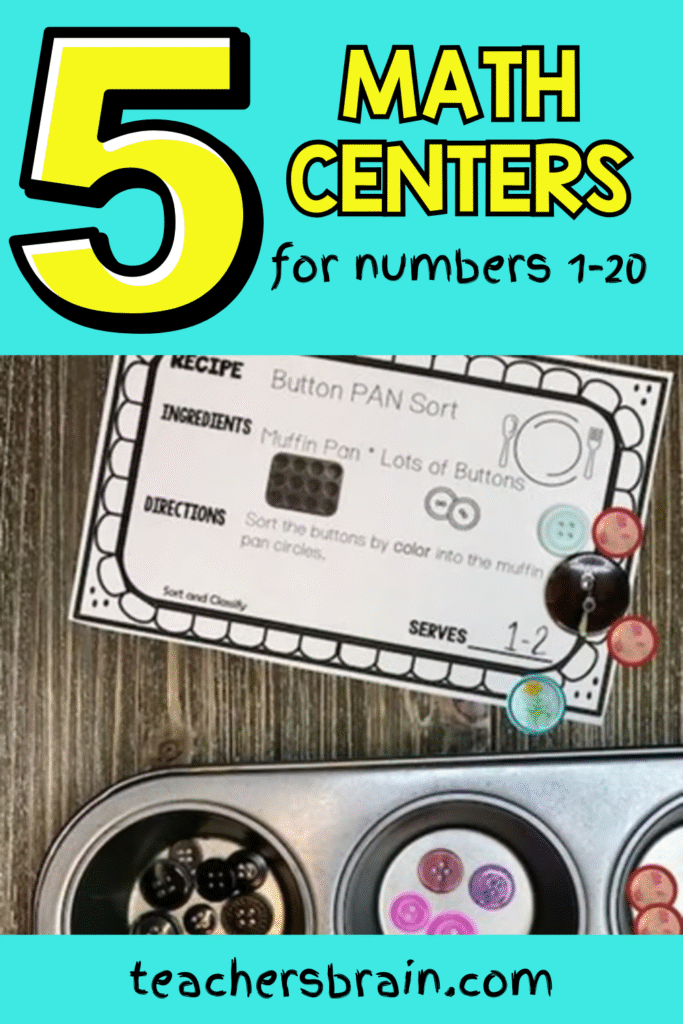 5 Easy Math Centers for Numbers 1–20 - Teacher's Brain
